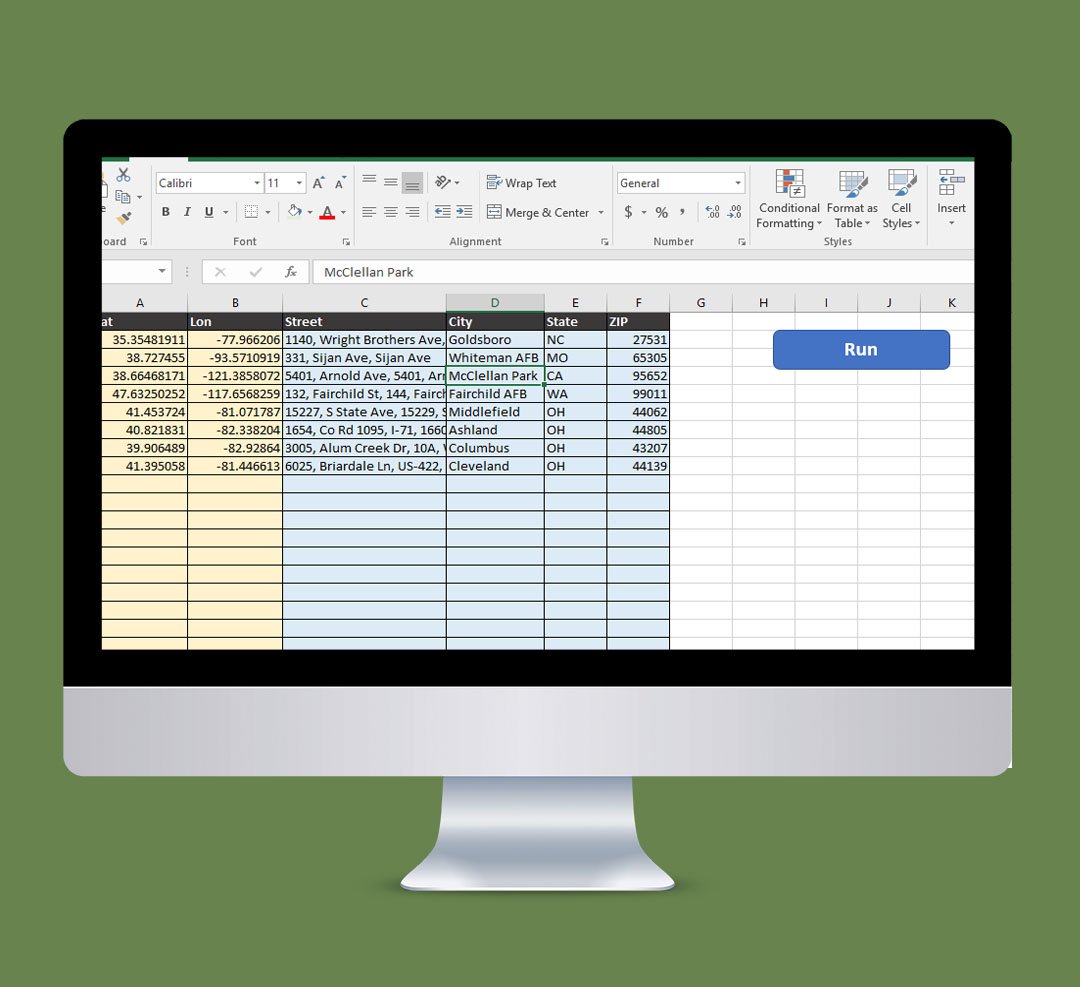 Reverse Excel Geocoder 2.0 - Generate full Addresses from Longitude an - GS Software - Excel ...